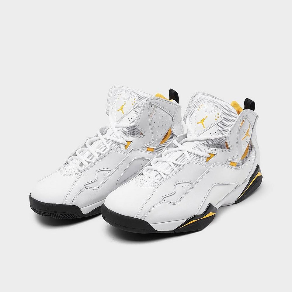 NIB $150 Men's Jordan True Flight White/Black-Yellow Ochre 342964 107 ...