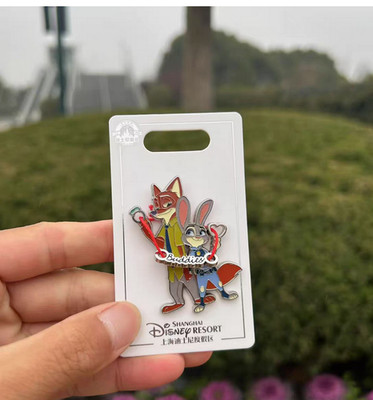 Authentic Shanghai disney pin Zootopia Judy hopps nick wilde pin ...