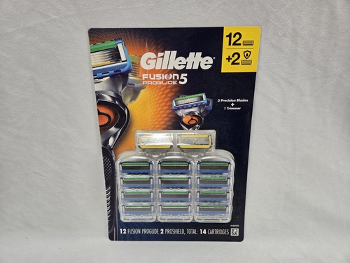 Gillette Fusion5 Proglide Razor Blades 12 Proglide + 2 Proshield 14 ...