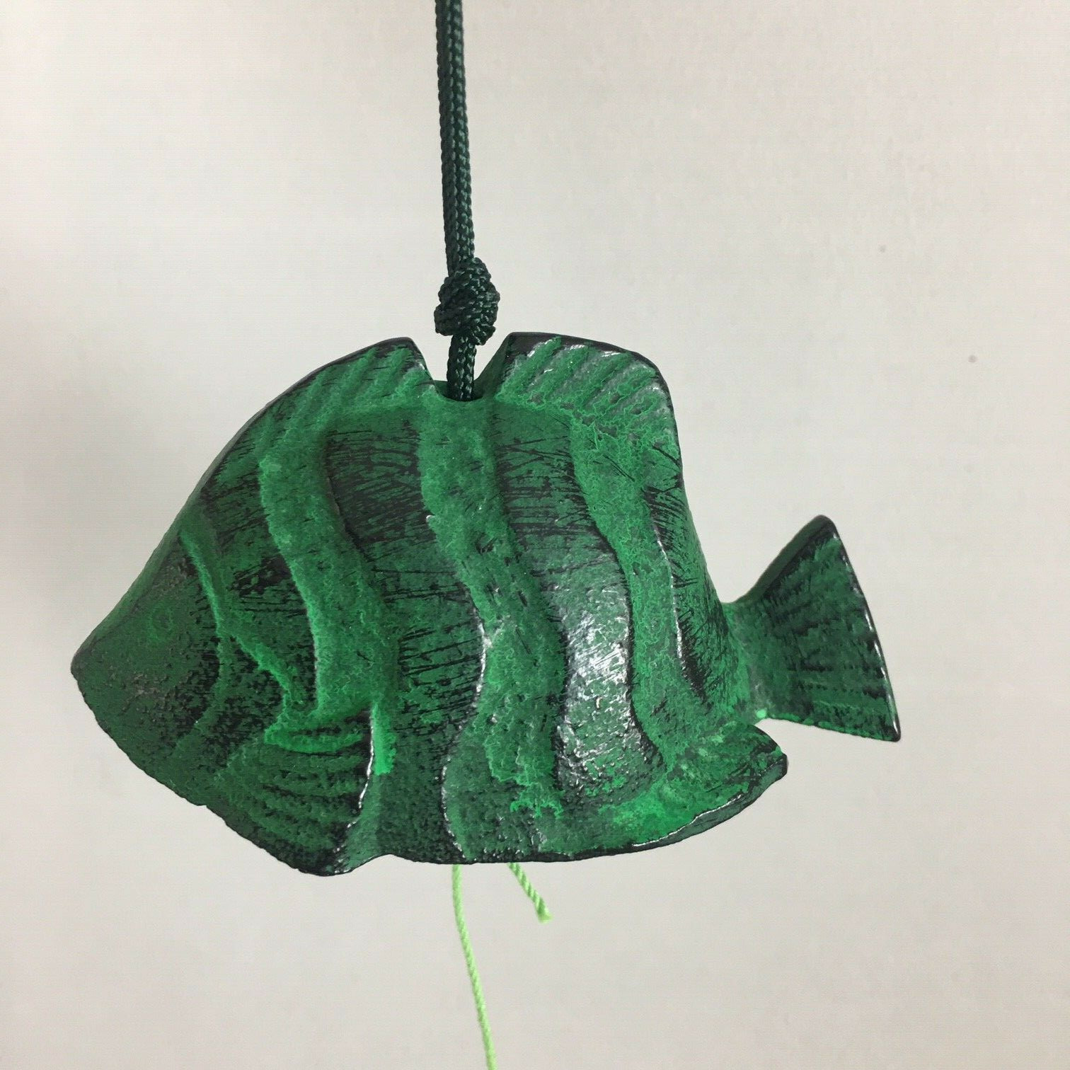 Kotobuki Japanese Wind Chime Nambu Iron Green Tropical Fish 485-098 ...