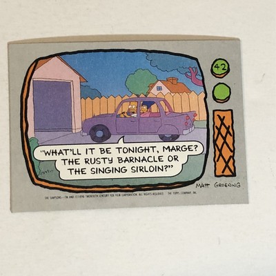 The Simpsons Trading Card 1990 #42 Homer Marge Simpson | eBay