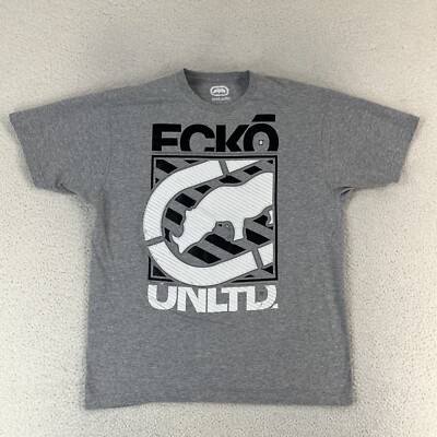 Ecko Unltd Shirt Mens Extra Large Gray Graphic Tee Rhino Brand Adult | eBay