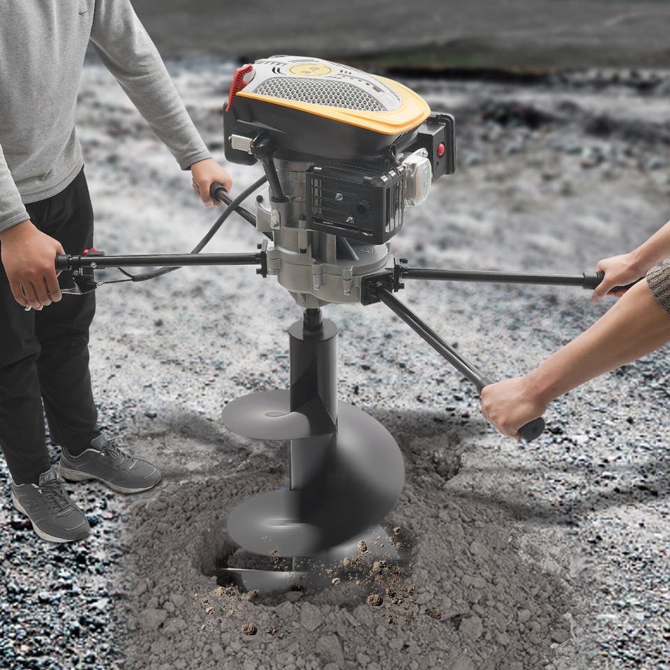 4 Stroke 8HP 173cc Hole Digging Machine Heavy Duty Earth Auger Post ...