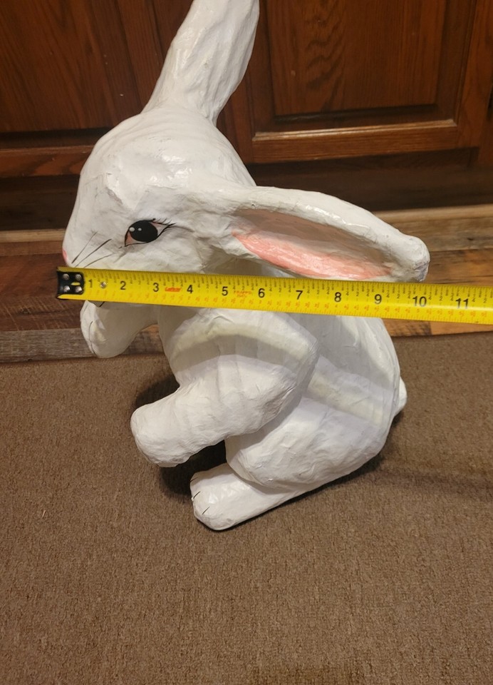 Vintage large Easter Bunny Cardboard Paper Mache? Easter Bunny W/ 7 ...
