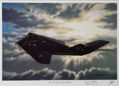 STAN STOKES & ALTON WHITLEY Signed Second Wave to Bagdhah 11x16 Print ...