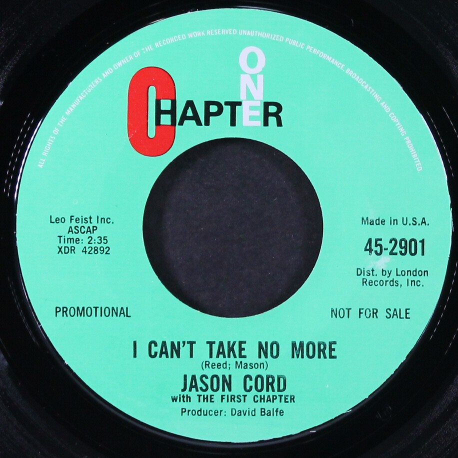 JASON CORD: i've got my eyes on you CHAPTER ONE 7" Single 45 RPM | eBay