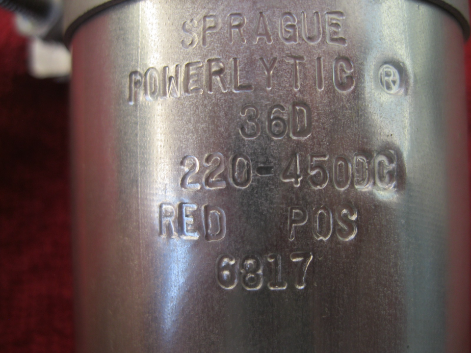 Vintage SPRAGUE POWERLYTIC® 36D Aluminum Electrolytic Capacitor--Good ...
