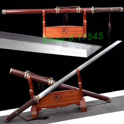 Damascus Steel Sharp Knife WuShu Tang Saber Jian Chinese KungFu Dao ...