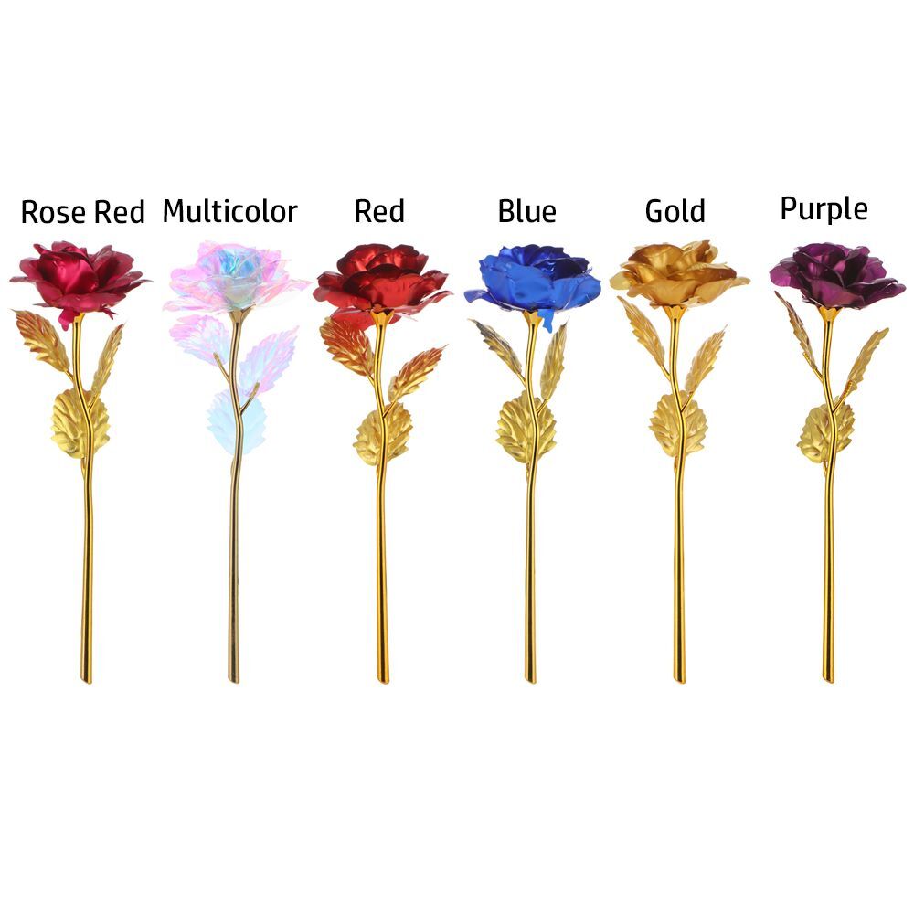 Gifts Dipped Long Stem Valentine's Day Gift Handcraft 24K Gold Foil ...