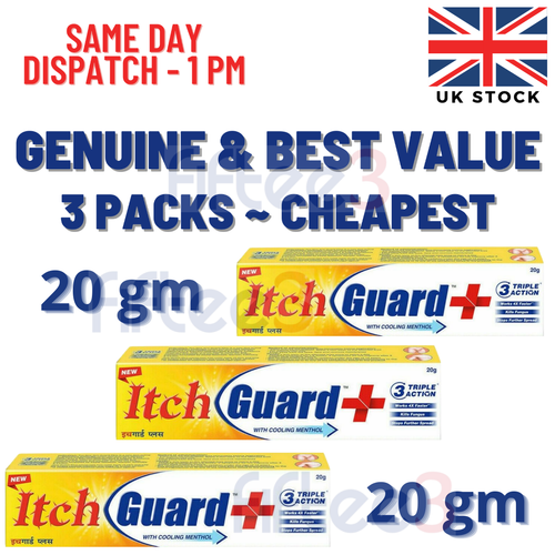Itch Guard Plus Skin Cream Jock Itch Fungus Anti Fungal and Bacterial 3 ...