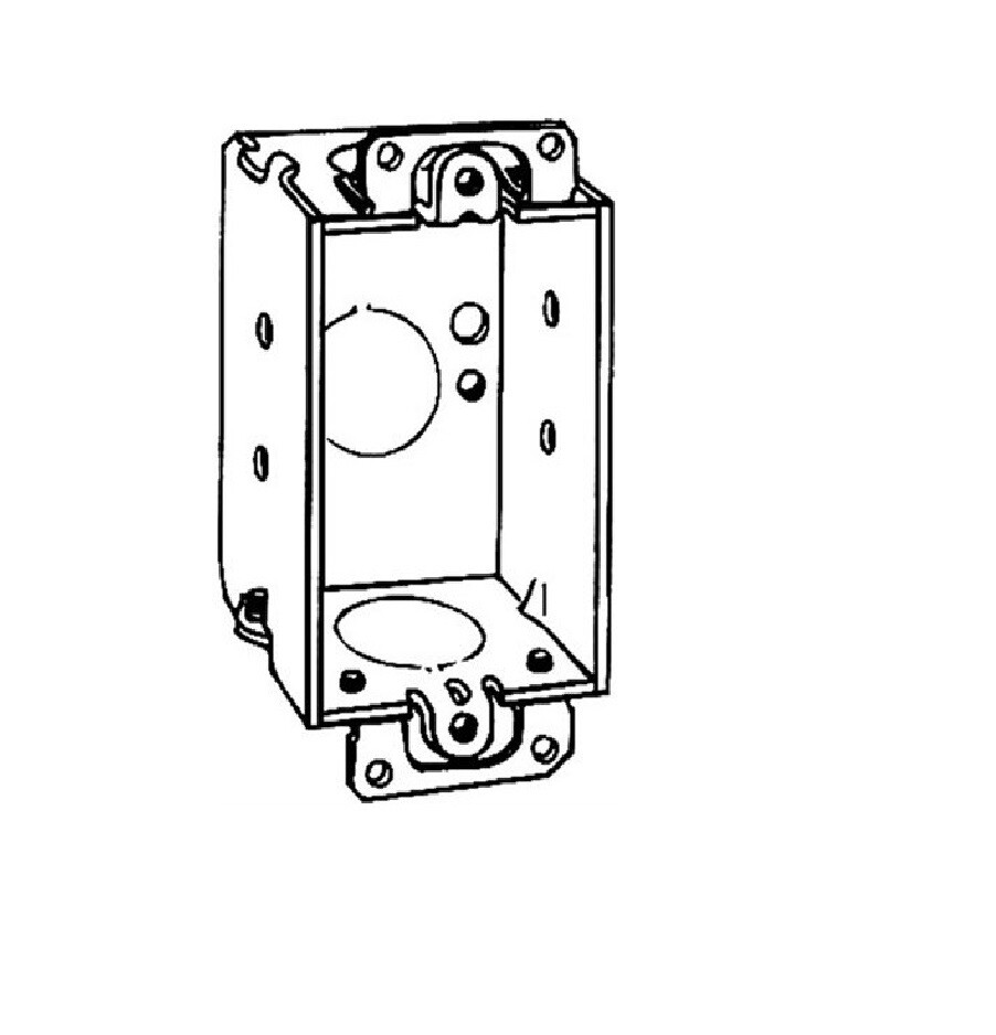 Raco 400 Steel Switch Box W/Conduit Knockouts, 3" x 1-1/2", 7.5 Cu. In ...