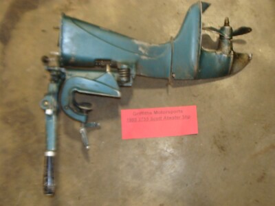 1955 3755 Scott Atwater Bail-a-matic 5hp outboard lower unit drive prop ...