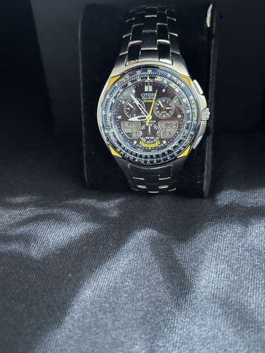 Citizen eco-drive skyhawk blue angels, titanium, men's watch C650 ...