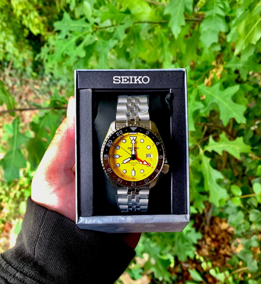 Seiko 5 Five Sports SSK017 SKX GMT Automatic Yellow Dial Made Japan ...