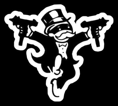 Mr. Monopoly Man 3.5 inch STICKER Gameboard Quality Vinyl Decal indoor ...