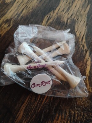 Mini Crown Royal Bags With 5 Golf Tees And 1 Ball Marker With Crown ...