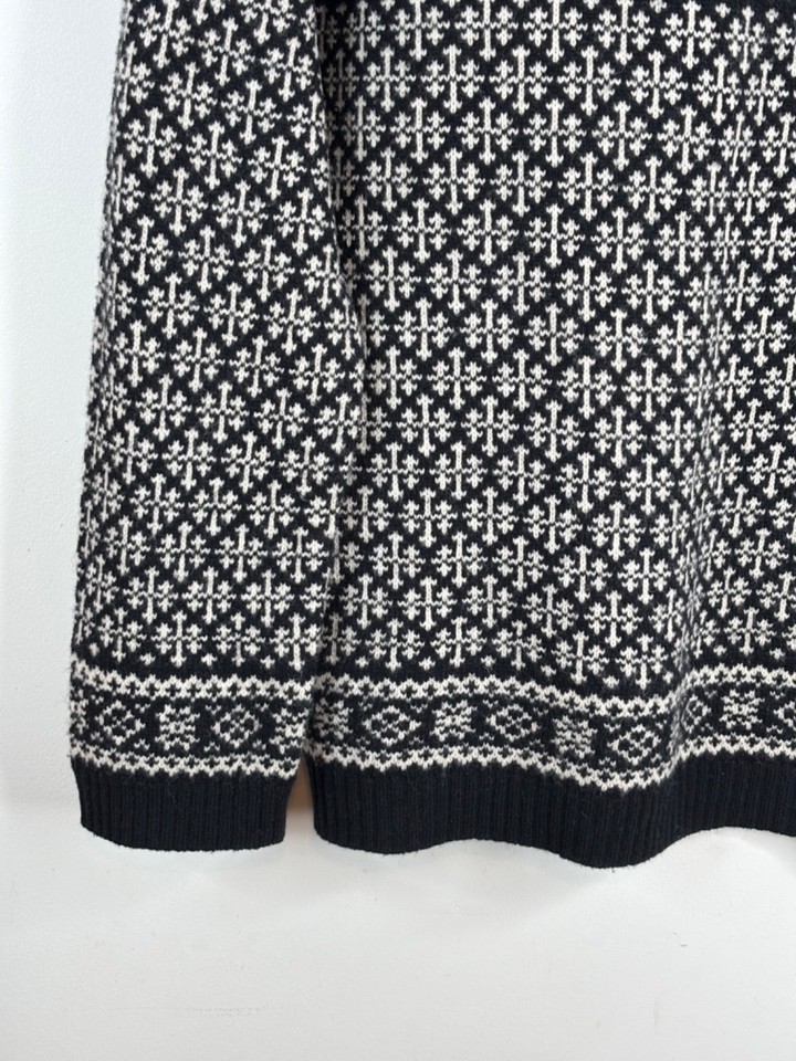 VTG Jones New York Lambswool Fair Isle Sweater XL Mock Neck Nordic Ski ...