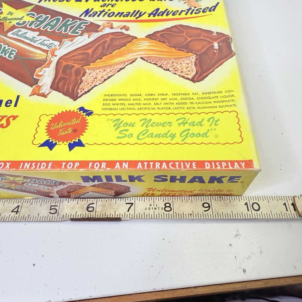 Vintage Milk Shake Candy Bar Box by Hollywood Chocolate 1940's 1950's | eBay