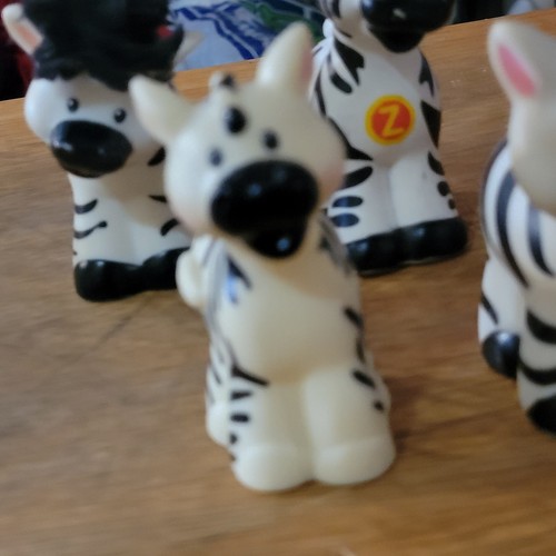 4 Fisher Price Little People Zebra Animal Figure Safari/Zoo Collection ...