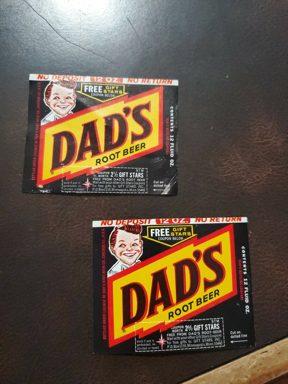 (2) 12 Oz. Dads Root Beer Labels | eBay