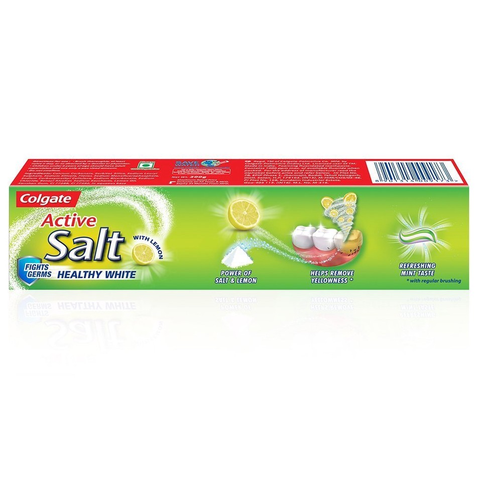 Colgate Anti-cavity Active Salt Lemon Toothpaste - 200 Gram | Pack of 2 ...