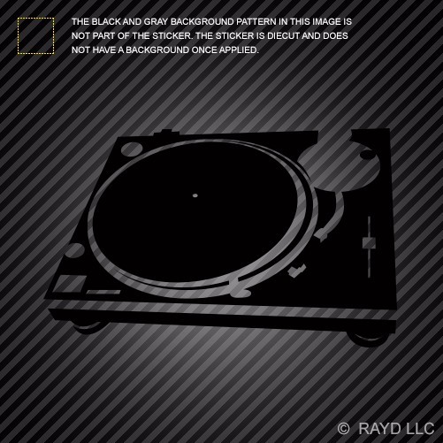 Turntable Die Cut Decal Sticker dj vinyl phonograph record player ...