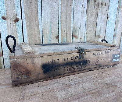 Wooden Surplus Ammo Crate M2 M30 Mortar Explosives Box U.S. Military ...