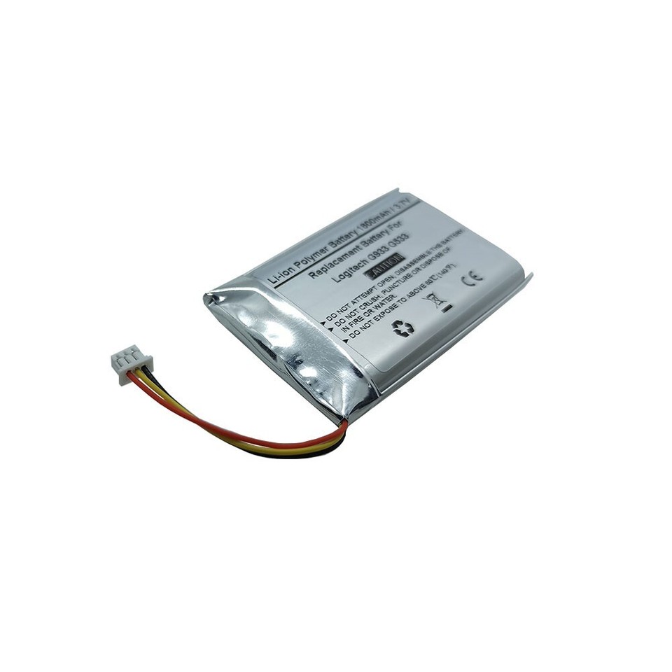1800mAh Replacement Battery for Logitech G933 G533 Wireless Headset ...
