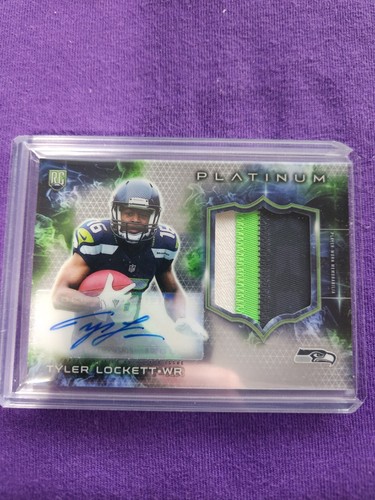 2015 Topps Platinum Football Rookie Patch Auto #ARP-TL Tyler Lockett 3 ...