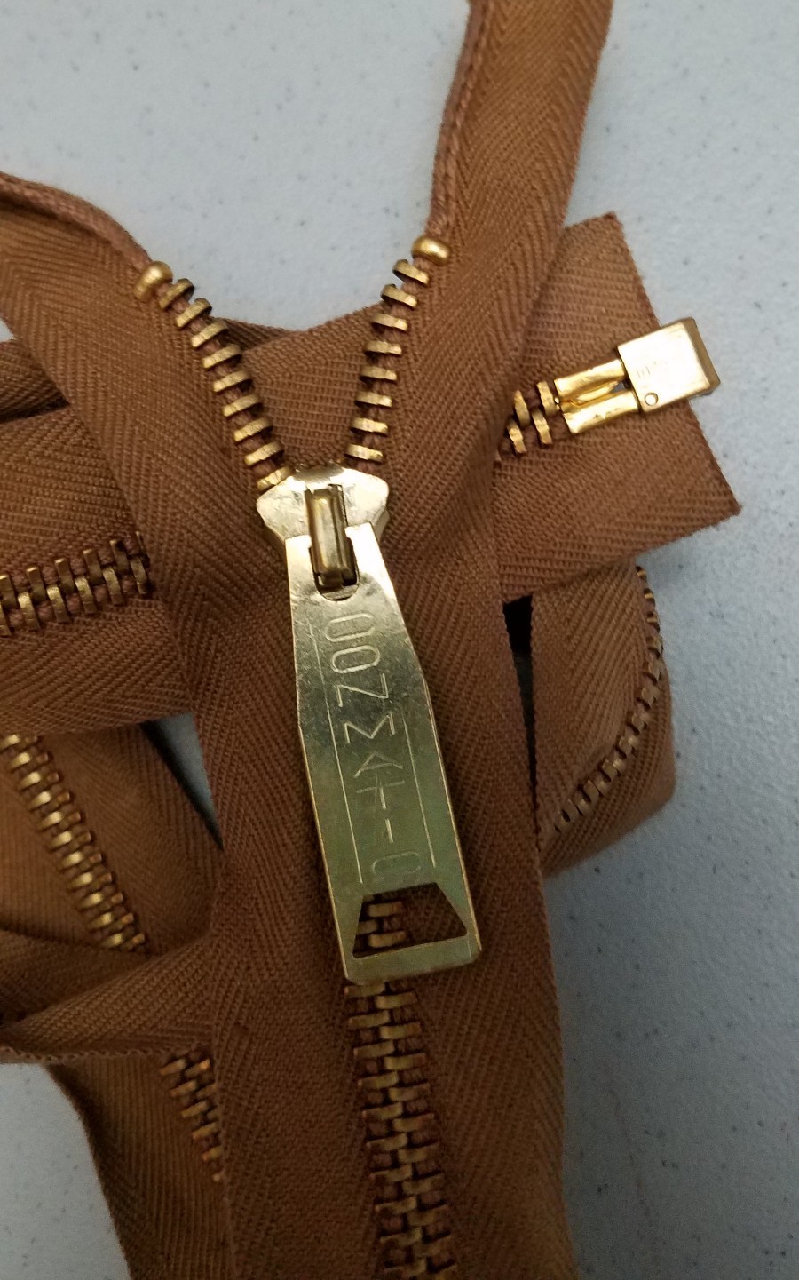 Vtg 1965/"CONMATIC USA CONMAR"ZIPPER#5Metal BRASS 23.75" SEPARATING/L ...