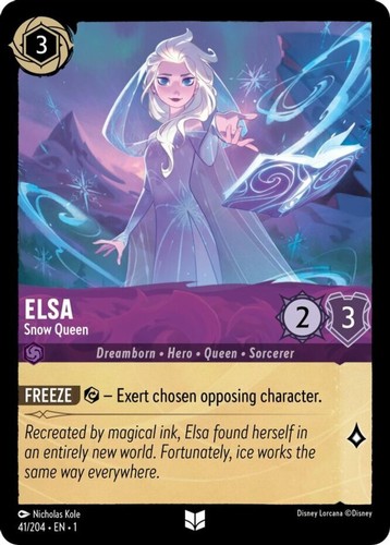 Hero Deal, English - 4 x Lorcana Elsa - Snow Queen - 41/204 - Uncommon ...