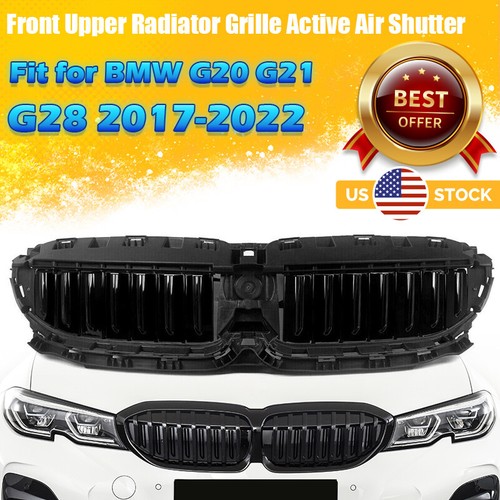 Front Upper Radiator Grille Active Air Shutter For BMW 2019-22 G20 G21 ...