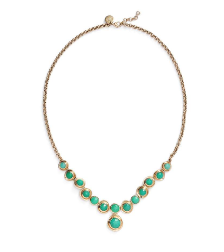 Melinda Maria Women's Mahlia Frontal Necklace Gold Chrysoprase W1053 | eBay