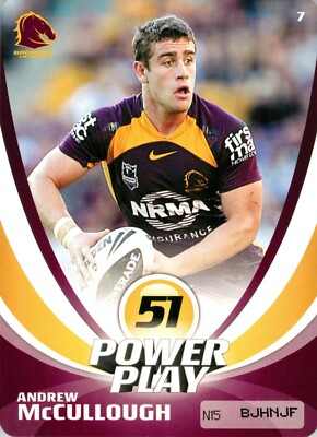 2013 Brisbane Broncos NRL Power Play Card - Andrew McCullough | eBay ...