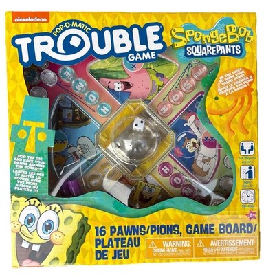 Hasbro Trouble Game SpongeBob SquarePants NEW Nickelodeon Pop-O-Matic ...