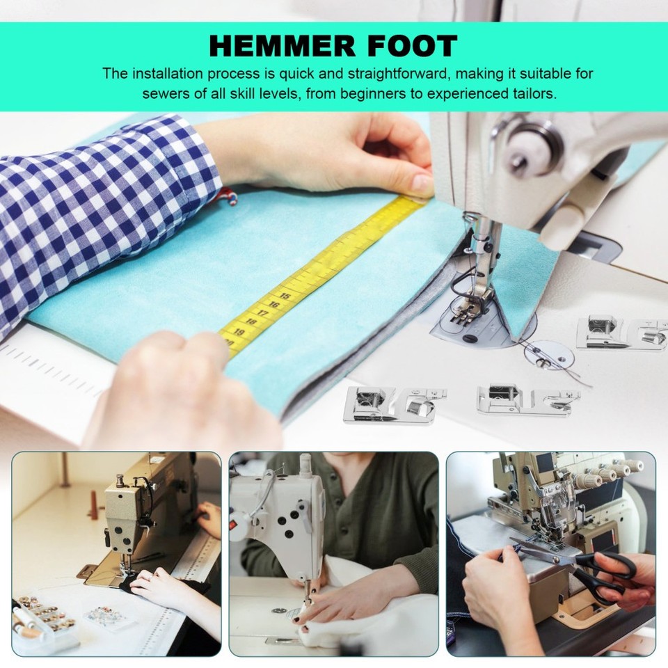 3 Pcs Rolled Hem Presser Foot Sewing Hemming Tool Presencte Hemmer ...