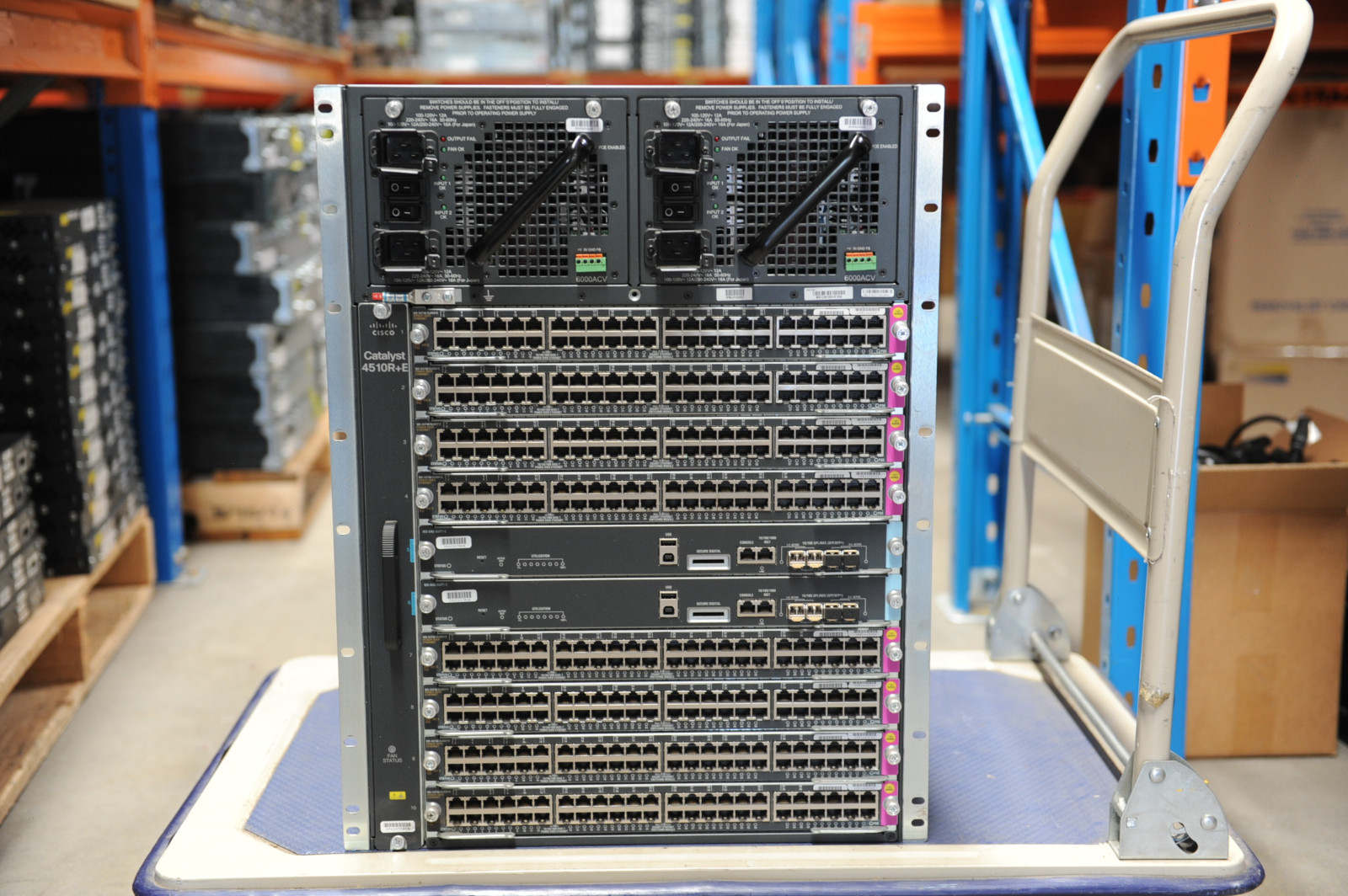 CISCO WS-C4510R+E Chassis Catalyst E-Series w/ WS-X45-SUP7-E, WS-X4748 ...