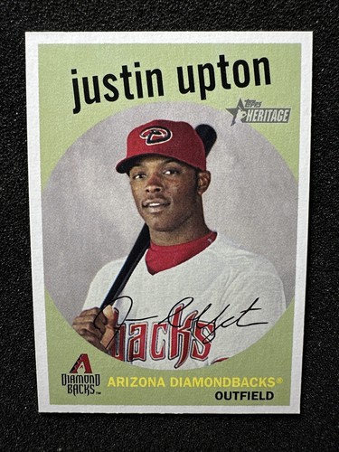 JUSTIN UPTON #54 2008 Topps Heritage Black Back Variation QTY ...