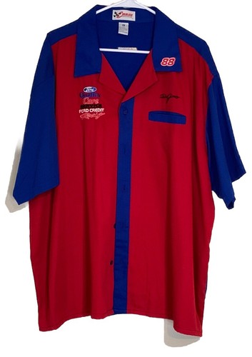 VTG Nascar Dale Jarrett Ford Quality Care Crew Shirt 2XL Race Button Up ...