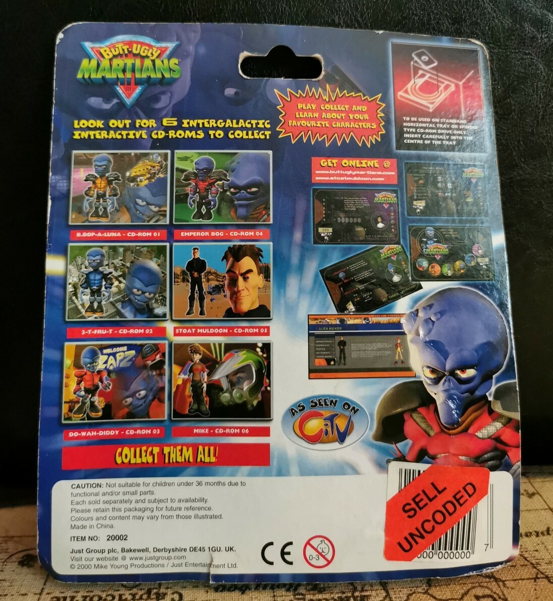 Butt Ugly Martians Figure With CD-ROM Card - CITV Hasbro BNIB Stoat ...