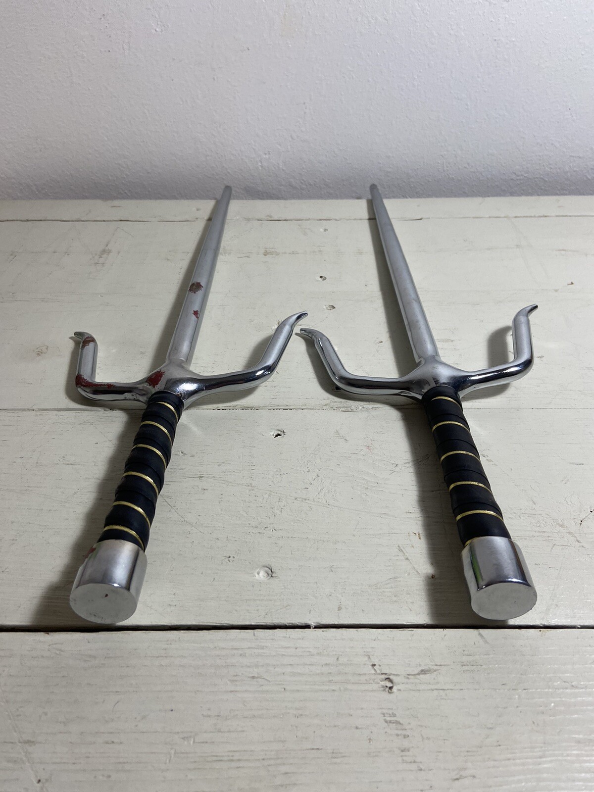 Sai ancient martial arts weapon ryukyu kobudo jitte antique Turtles ...