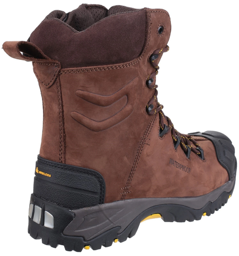 AS995 Amblers Safety Brown Waterproof Pillar Composite Nubuck Leather ...