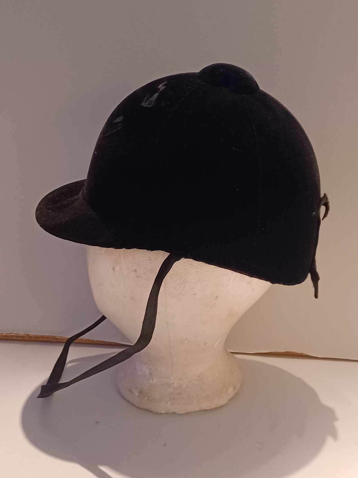 The Hobby House Black Velvet Equestrian English Riding Helmet Hunt Cap ...