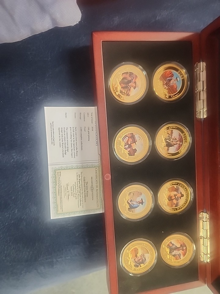 Bradford Exchange Authenticated John Wayne American Legend Coin Set (8 ...