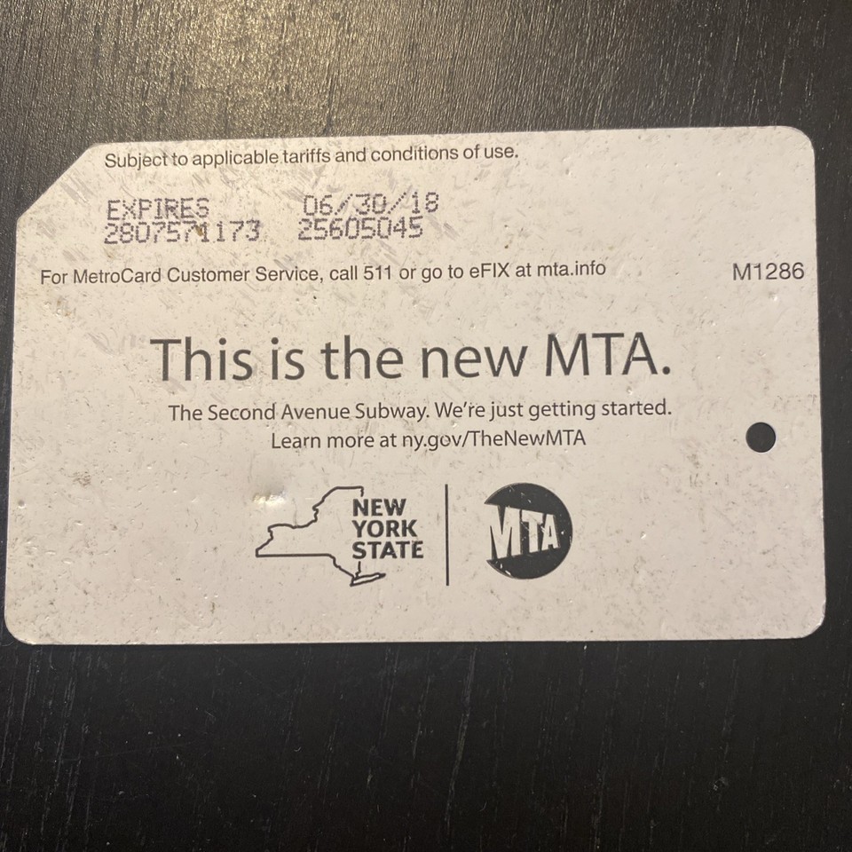 MTA MetroCard SECOND AVE SUBWAY-THIS THE NEW MTA UNUSED | eBay
