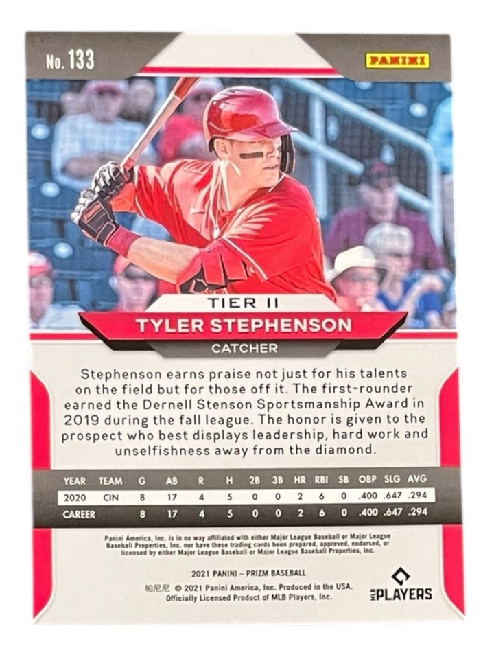 2021 Panini Prizm Tyler Stephenson Rookie Baseball Card #133 | eBay