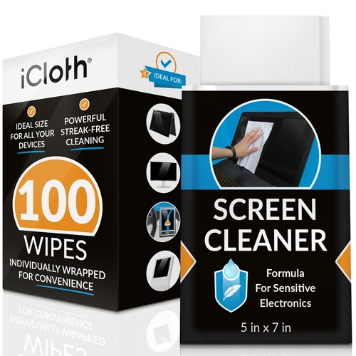 Large Screen Cleaning Wipes for Electronics, Lint-Free and Streak-Free ...