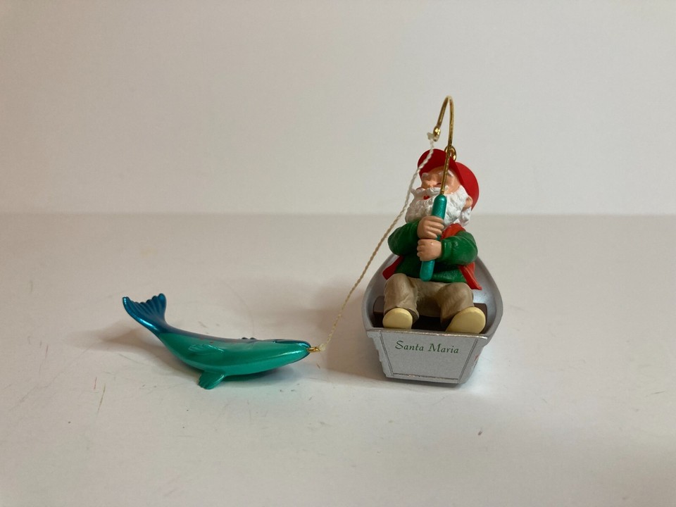 Hallmark Keepsake Ornament "CATCH OF THE SEASON" Santa Fishing - 1998 ...