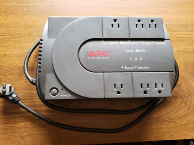 APC Back-UPS ES 500 -Outlet Battery Back Up Surge Protector, works | eBay