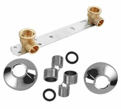Round Shower Bar Mixer Valve Wall Surface Bracket - Easy Fixing Kit ...